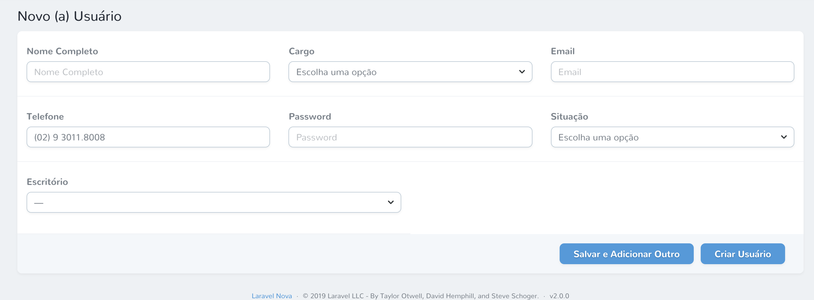 Grid Layout - Nova Packages