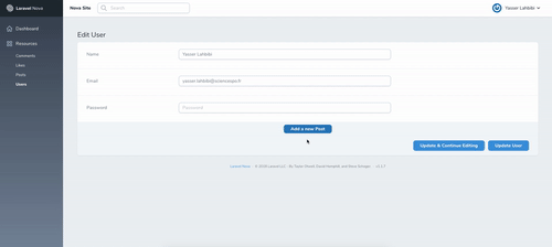 Nested Relationship Form - Nova Packages