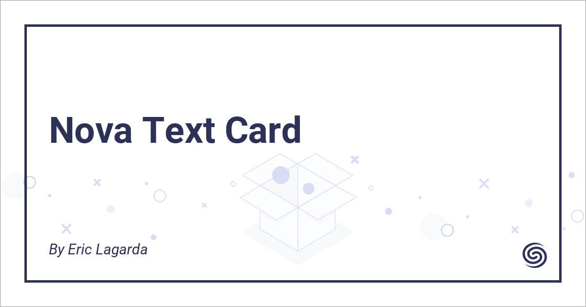 Text Card - Nova Packages