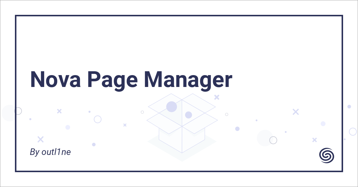 Page Manager - Nova Packages