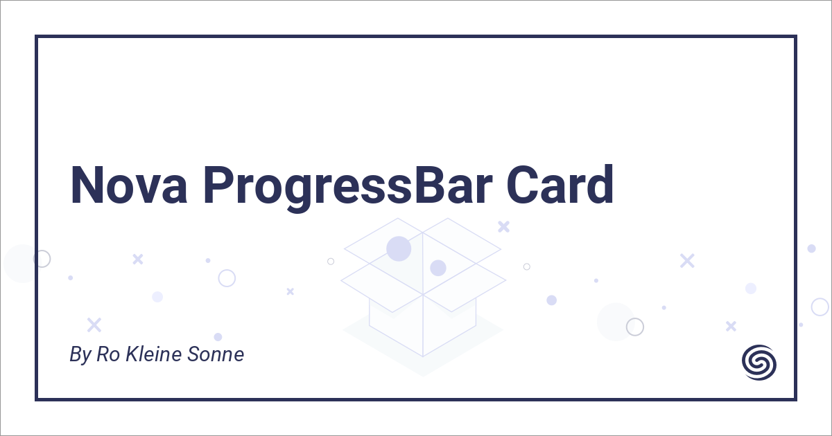 ProgressBar Card - Nova Packages