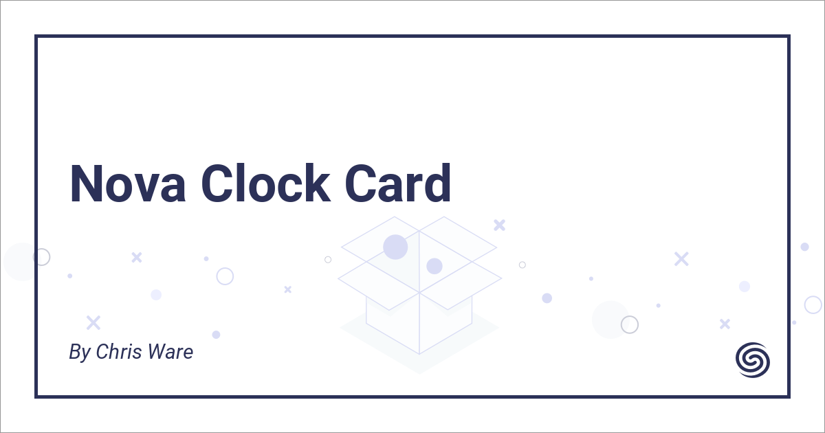 Clock Card - Nova Packages