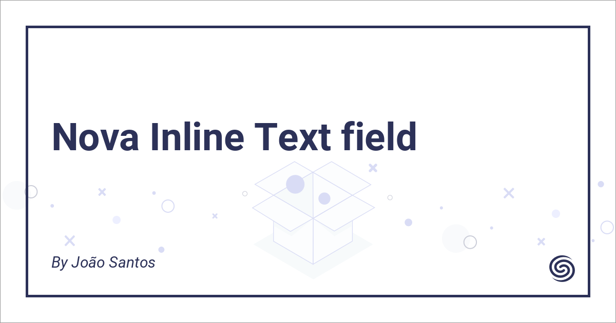 Inline Text field - Nova Packages
