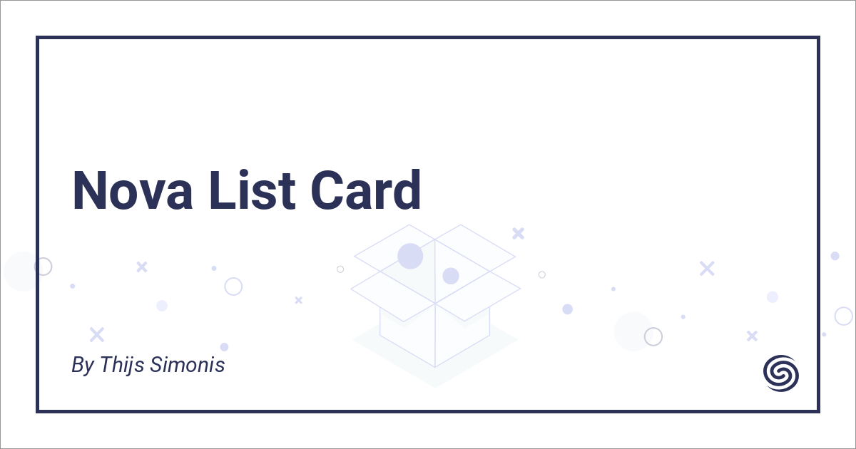List Card - Nova Packages