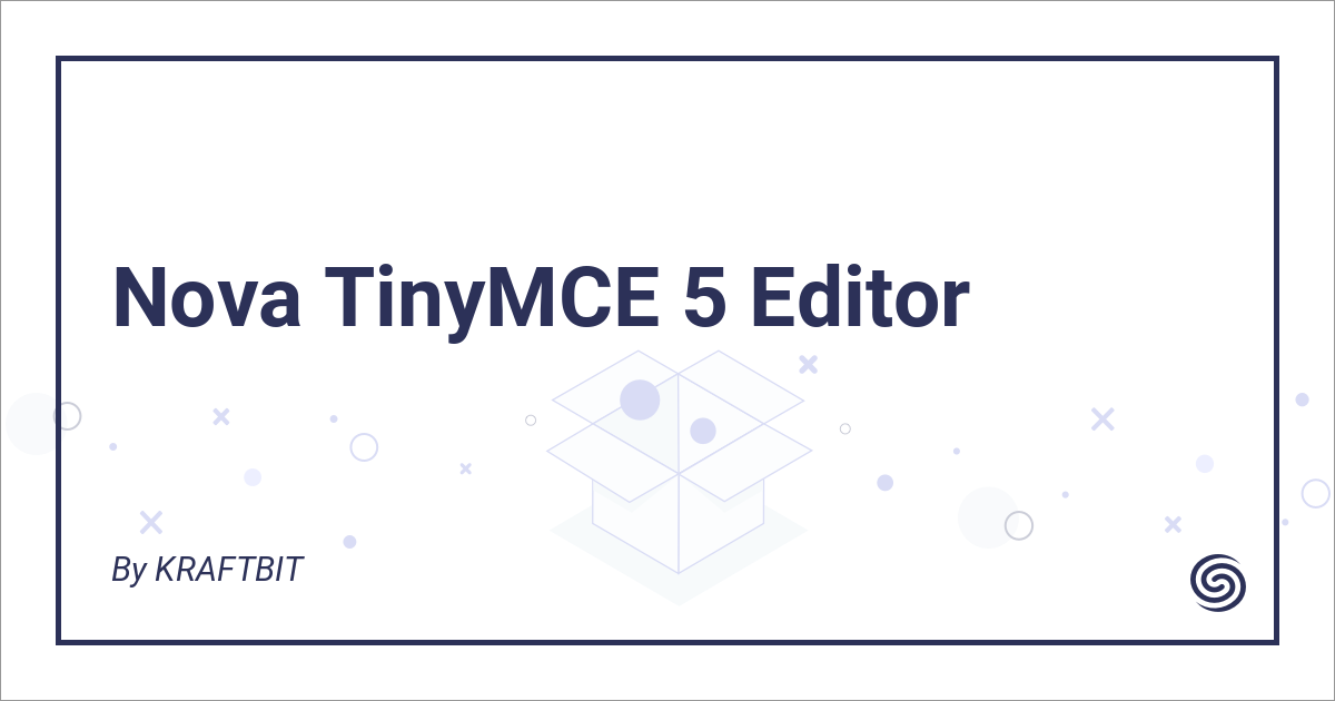 TinyMCE 5 Editor - Nova Packages