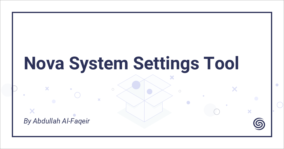 System Settings Tool - Nova Packages