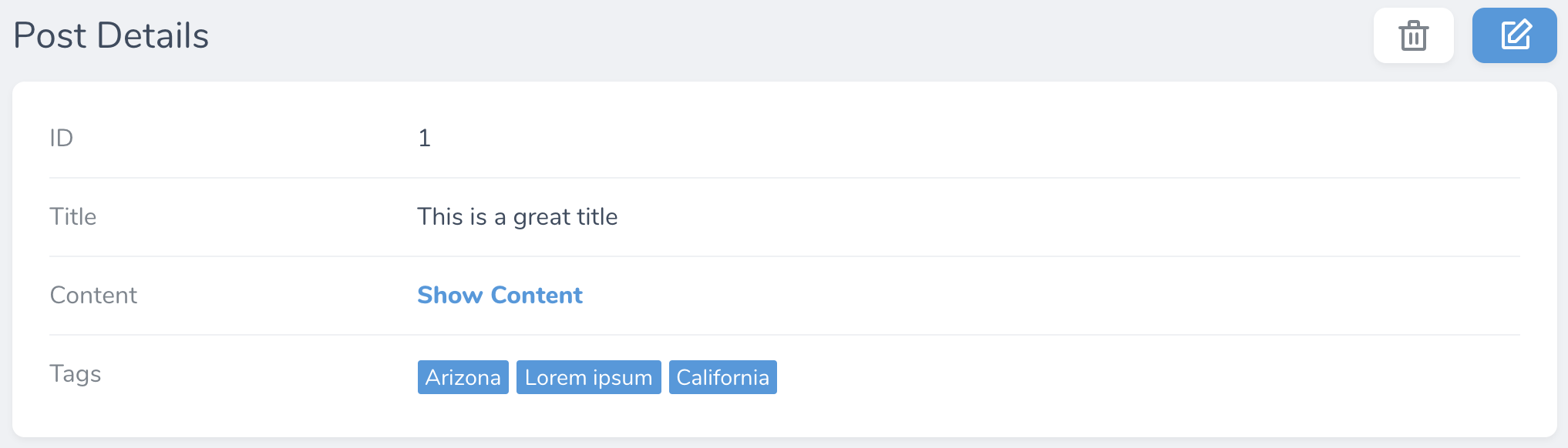Tags field - Nova Packages