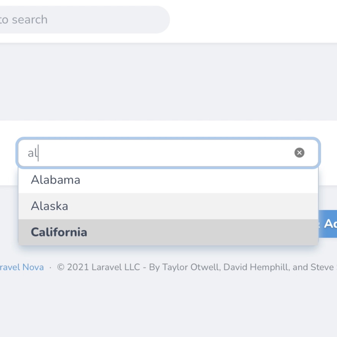 Text Auto Complete - Nova Packages