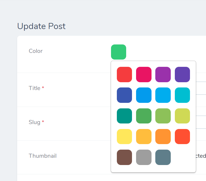 Swatches (Color Picker) - Nova Packages