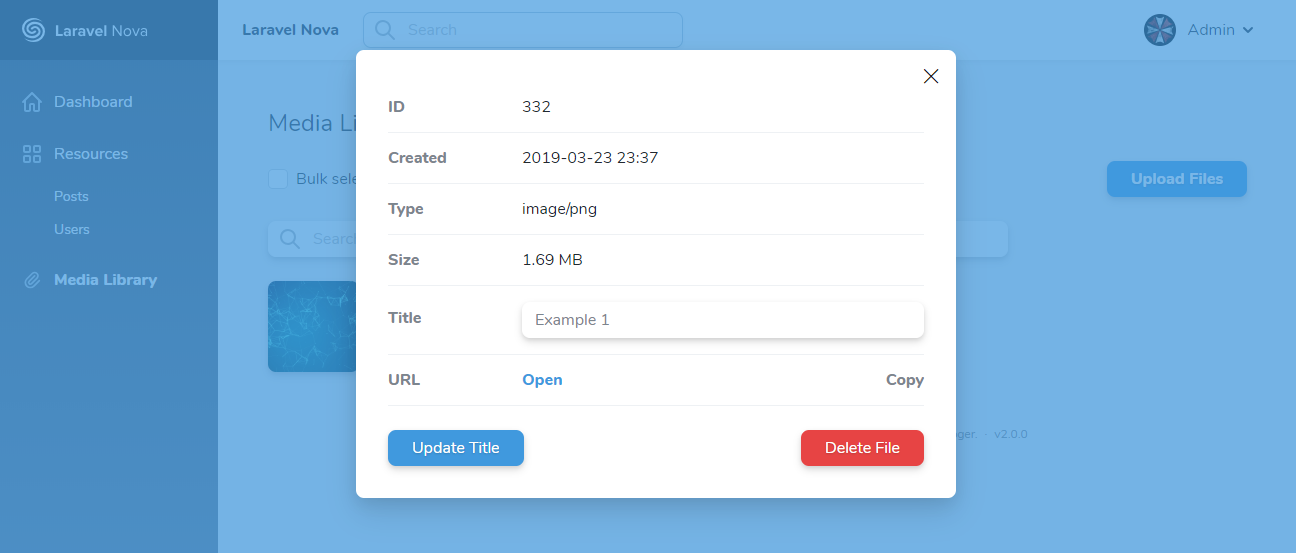 Media Library - Nova Packages