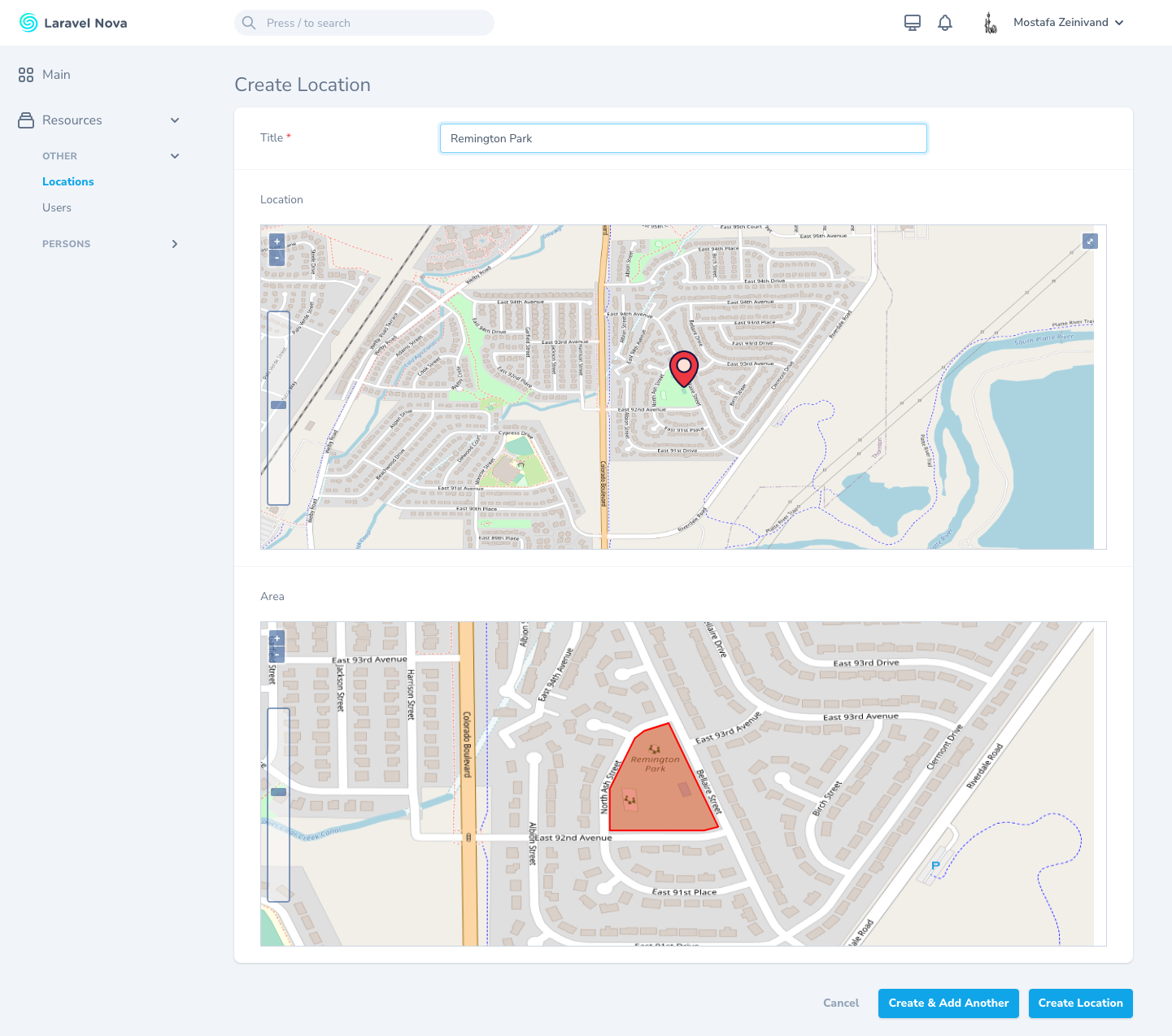 Map Field - Nova Packages