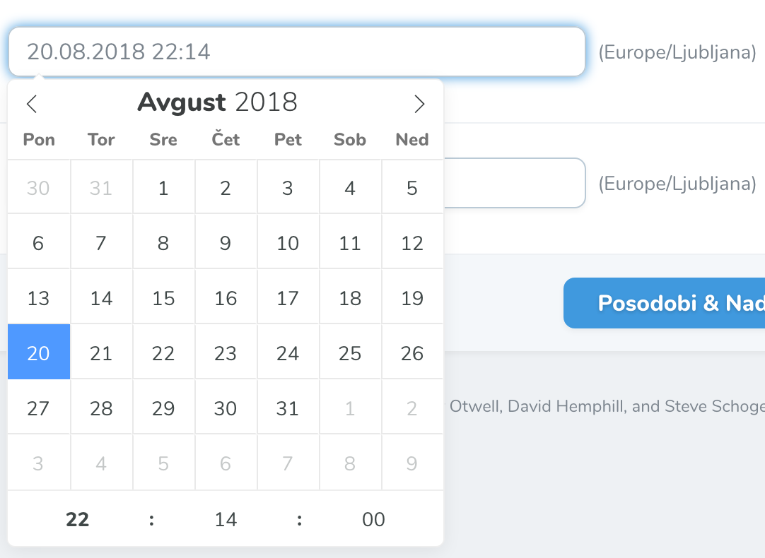 Slovenian DateTime - Nova Packages