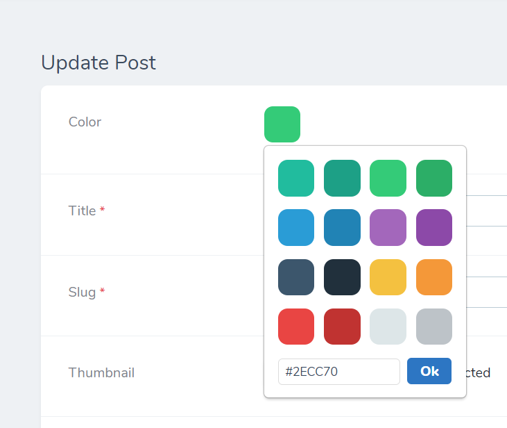 Swatches (Color Picker) - Nova Packages