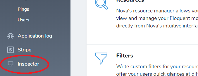 Inspector Link - Nova Packages