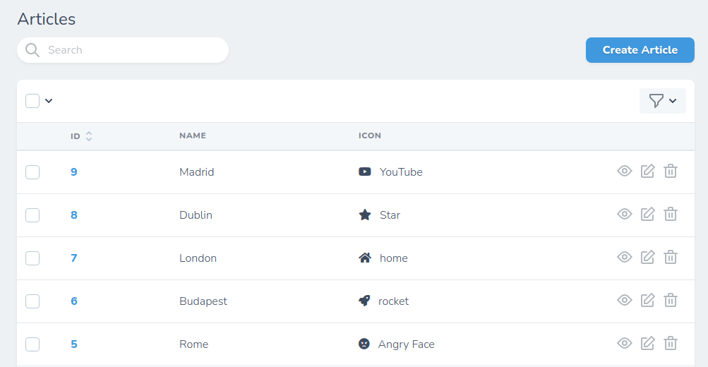 Icon Select Field - Nova Packages