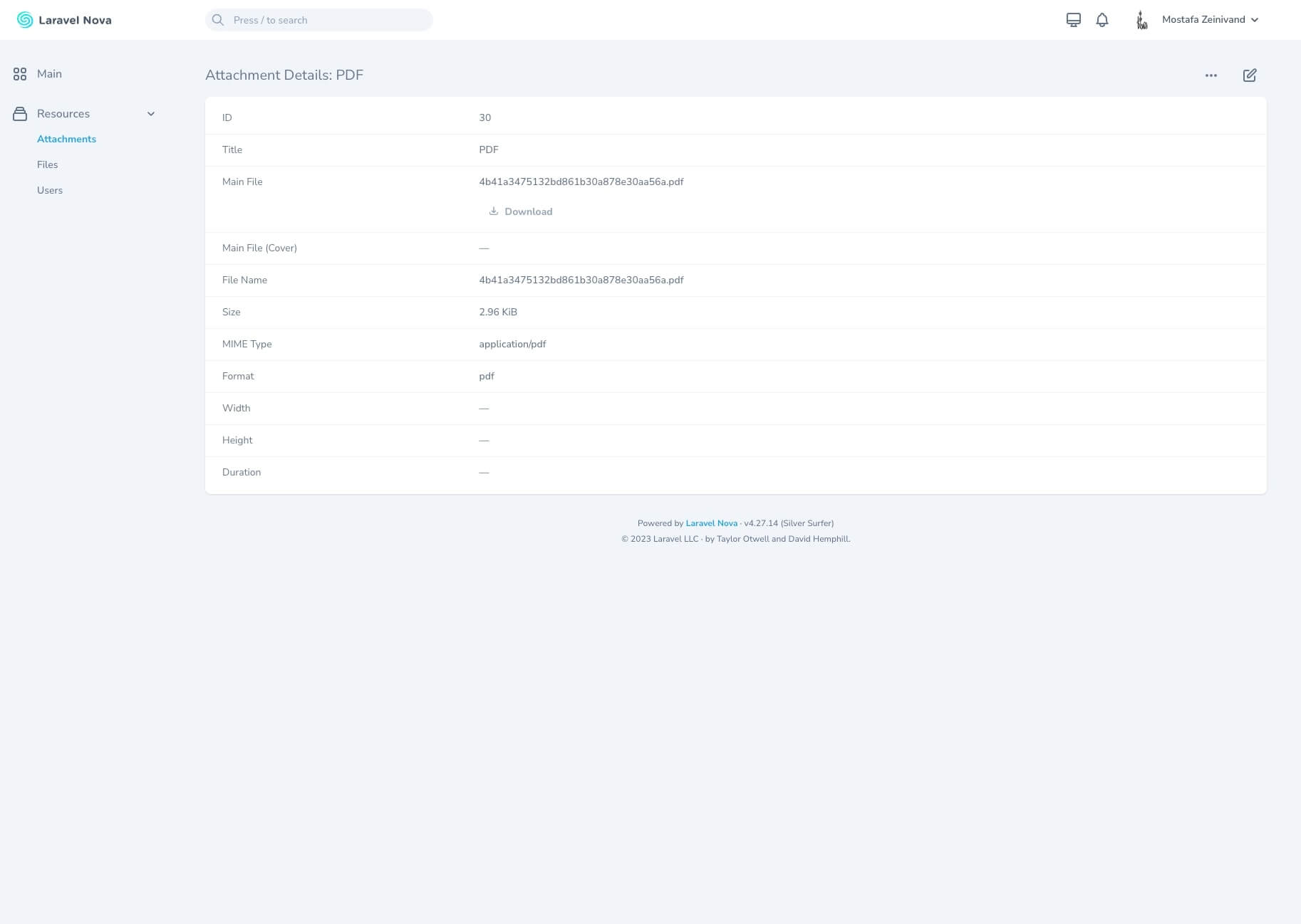 File Artisan - Nova Packages
