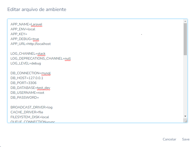 Edit Env - Nova Packages
